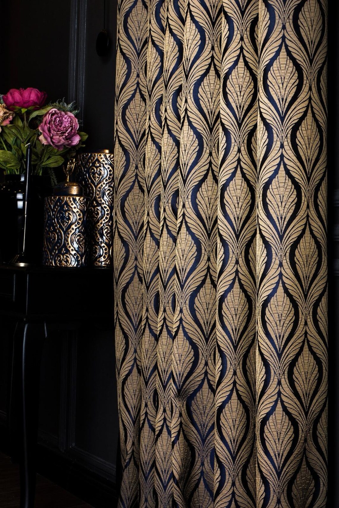 Damasked Window Curtain, Modern White Curtain, Special Size Curtain ...