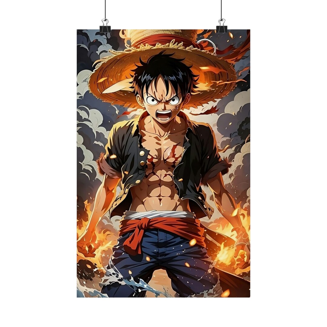 Monkey D Luffy Poster, Straw Hat Pirates, One Piece Art, Limited ...
