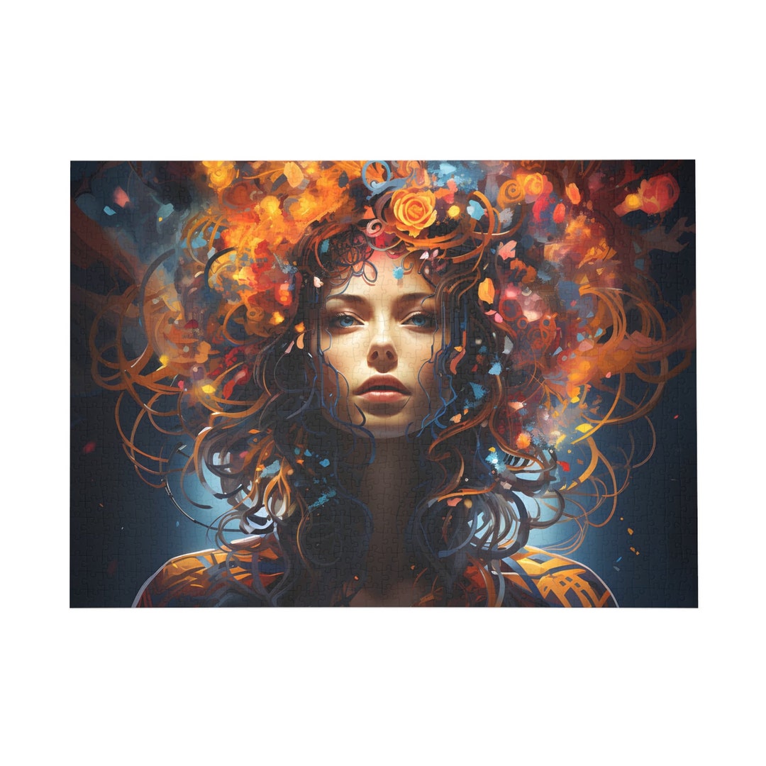 Fractal Fusion: Psychedelic Digital Transformation Jigsaw - Etsy