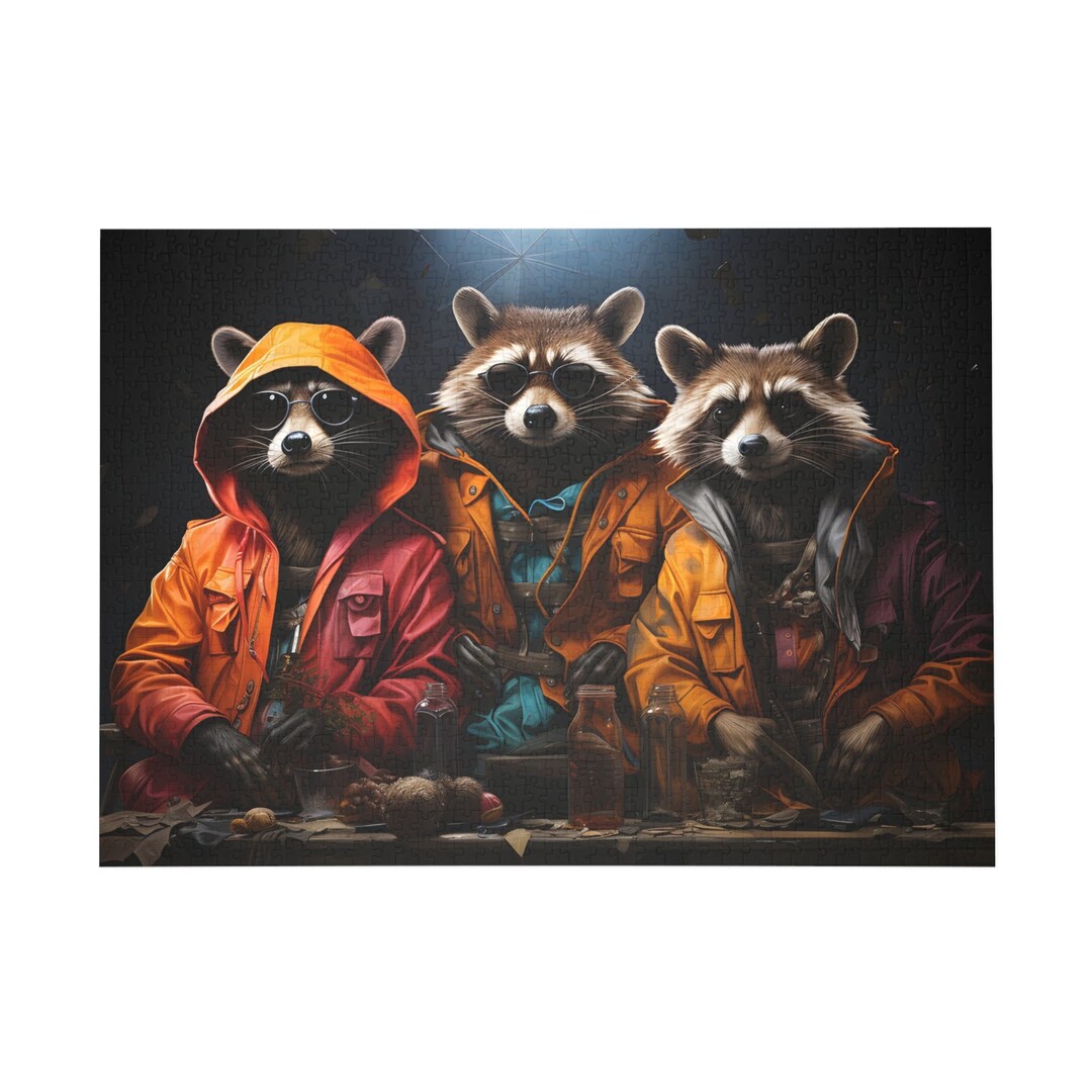 Cosmic Raccoon Alchemists Jigsaw Puzzle - Etsy