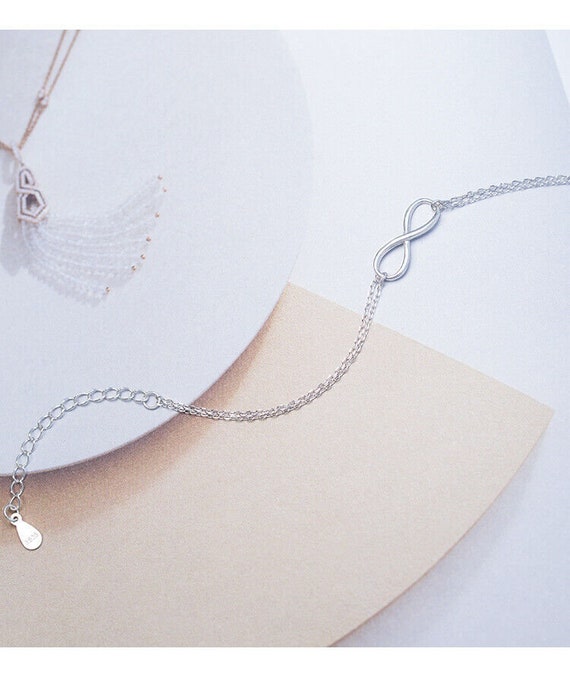 Infinity symbol infinity sterling silver 925/ 21 cm w… - Gem