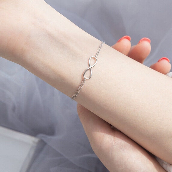 Infinity symbol infinity sterling silver 925/ 21 cm w… - Gem