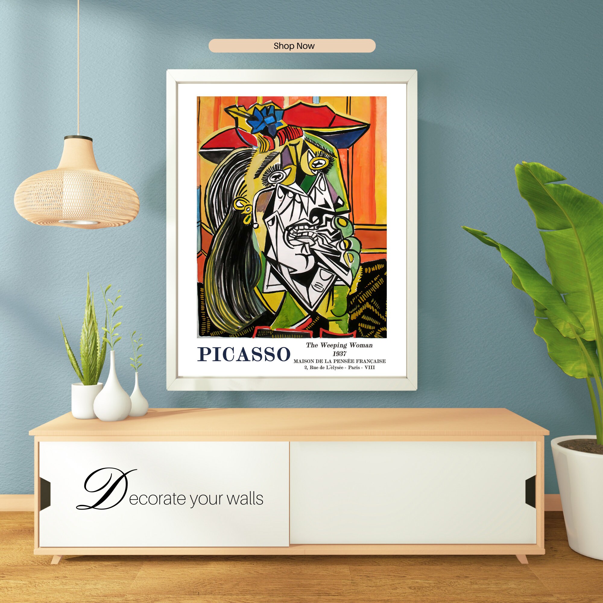 Picasso Weeping Woman, Picasso Printable Download, Abstract Art Print ...