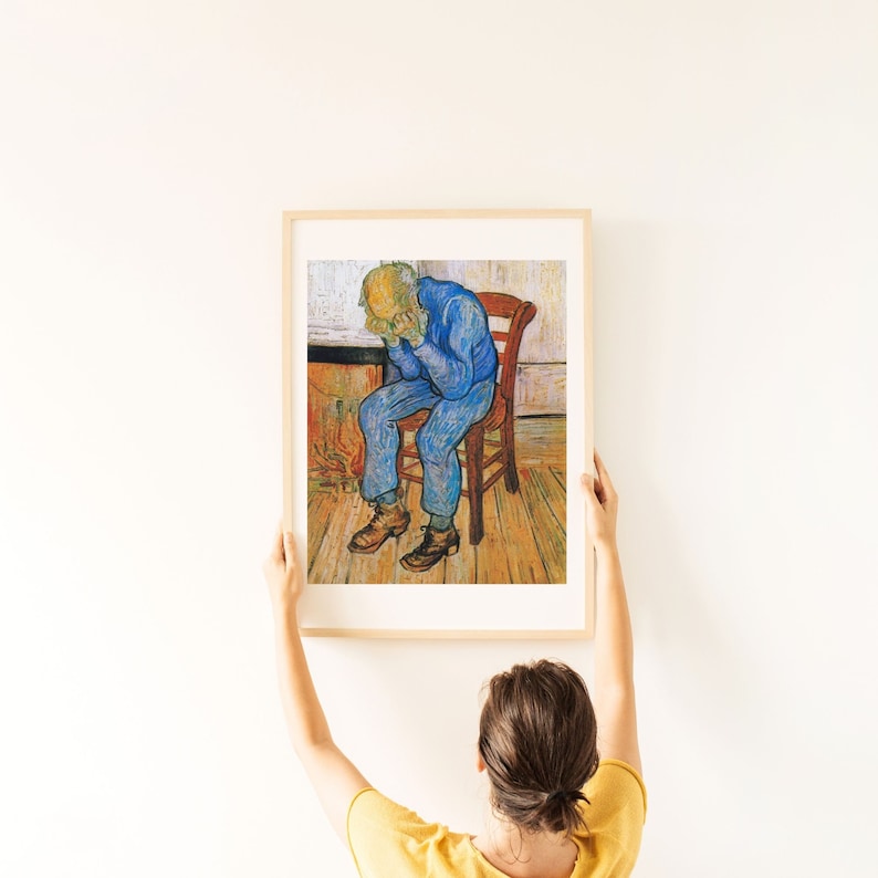 Van Gogh Sad Sitting Man, Van Gogh Poster, Modern Art Prints ...