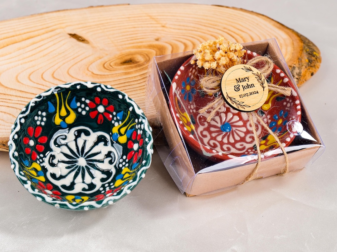 Ceramic Bowls, Wedding Favors, Turkish Cini Favors, Bridal Shower ...
