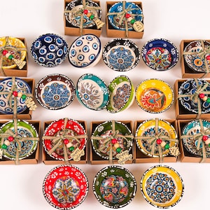 Turkish Cini Porcelain Bowl, Merry Christmas Gifts, Christmas Party ...