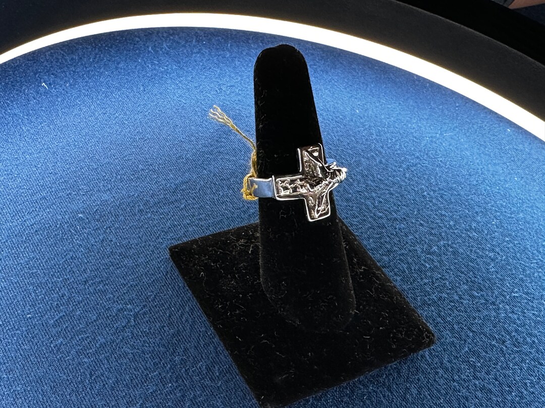 Silver Crucifix Ring - Etsy