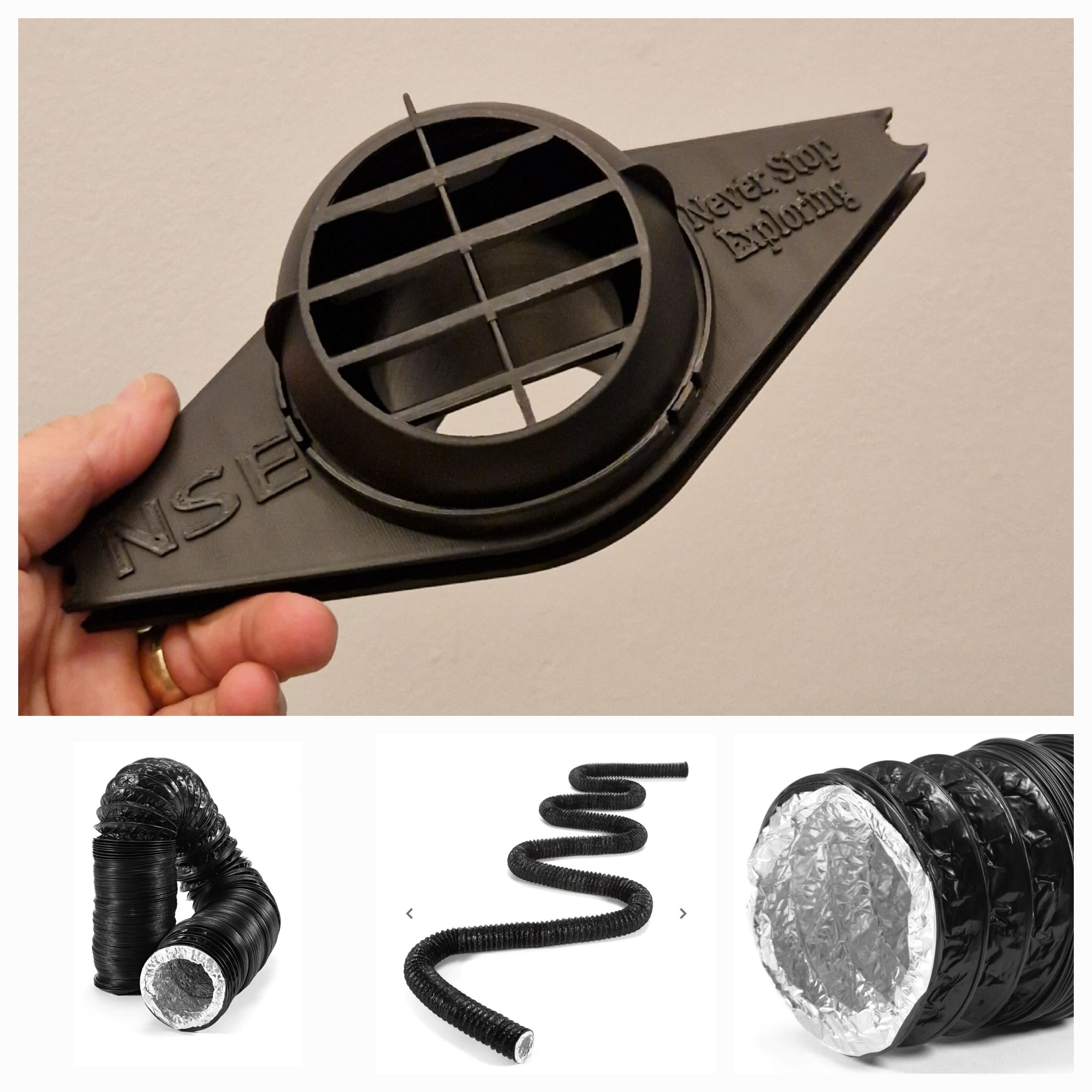 UK 75mm Diesel Heater Rooftop Tent Zipper Mount Rotating Vent Bracket ...