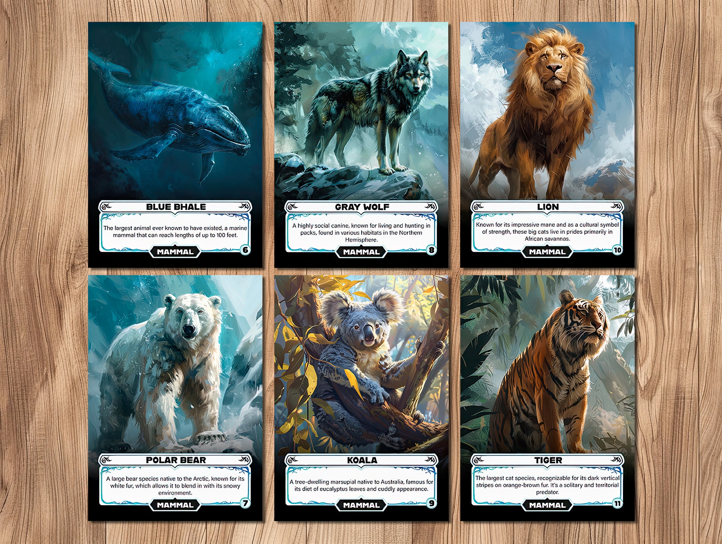 100 Mammal Animal Flash Cards for Kids - Educational Biology Study Tool ...