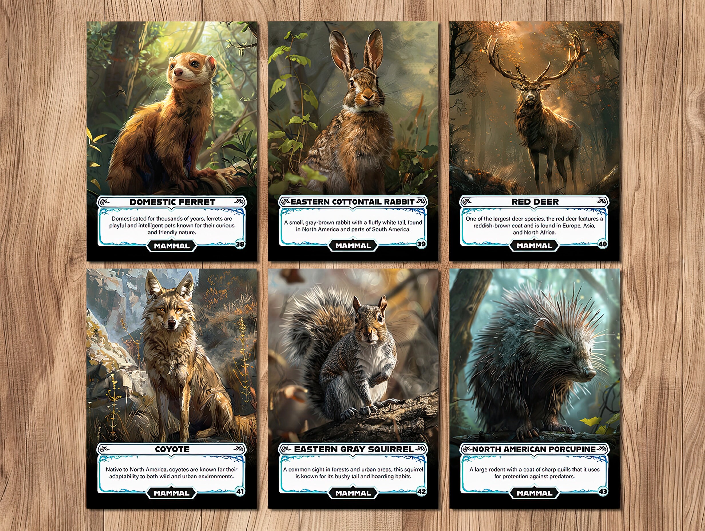 100 Mammal Animal Flash Cards for Kids - Educational Biology Study Tool ...