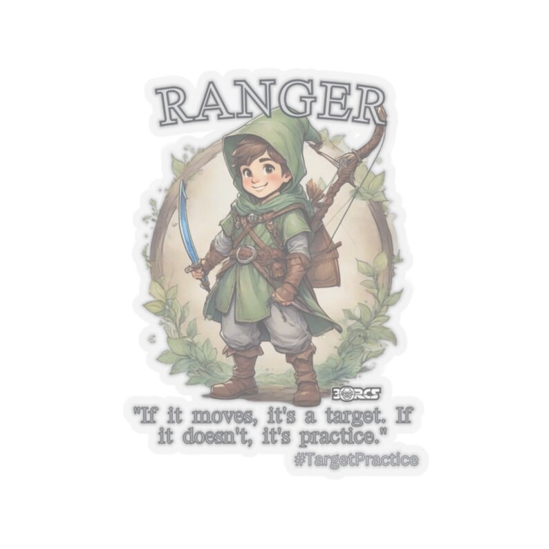 DND Dungeons & Dragons Ranger Class | Target Practice | Vinyl Kiss-cut ...
