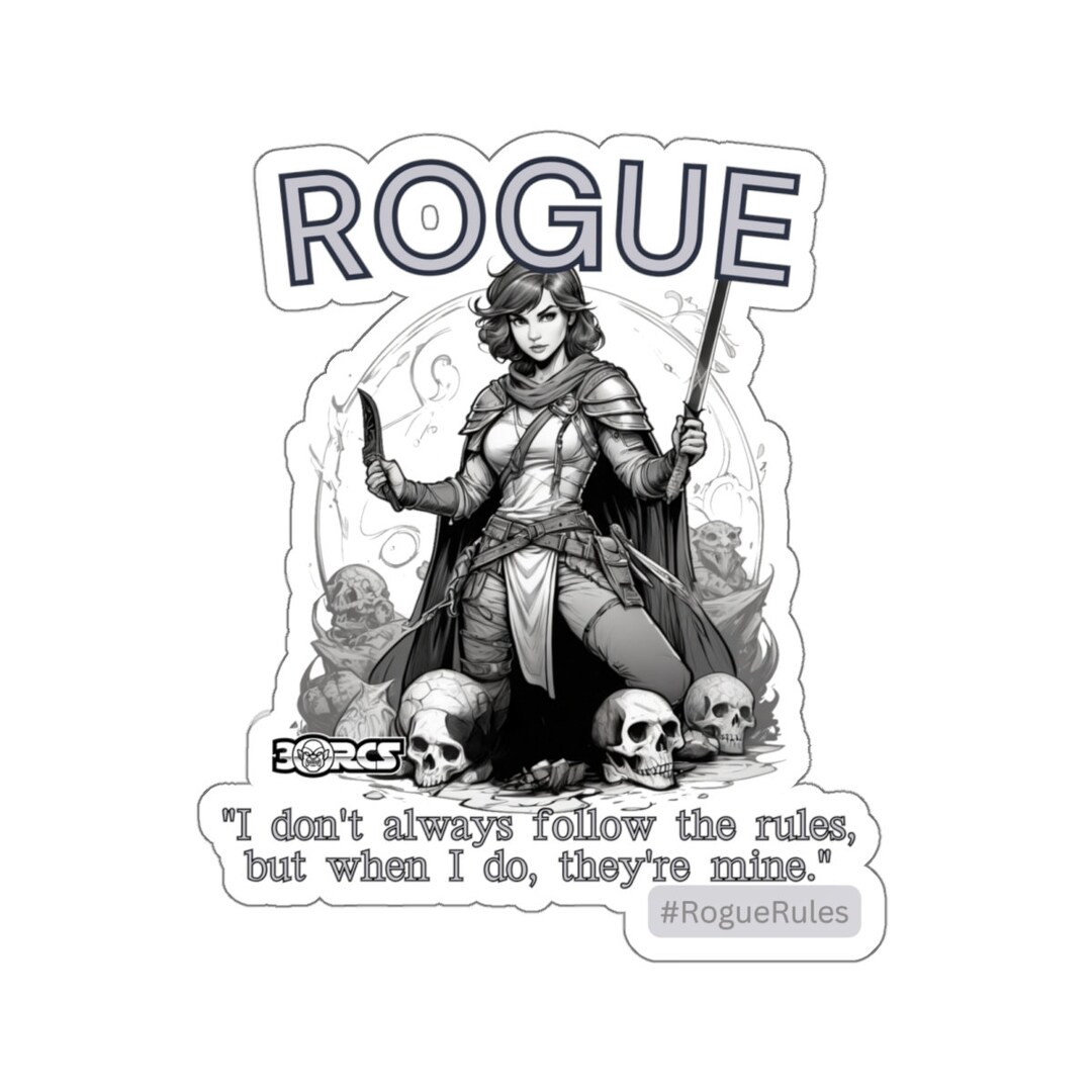 DND Dungeons & Dragons | Half-elf Rogue | No Rules | Vinyl Kiss-cut ...