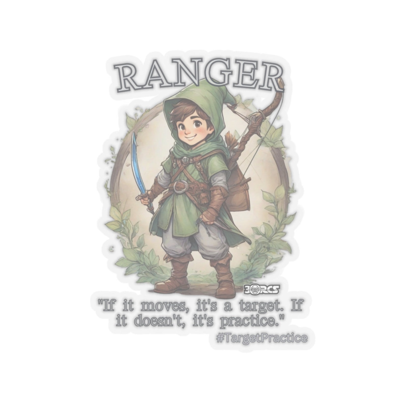 DND Dungeons & Dragons Ranger Class | Target Practice | Vinyl Kiss-cut ...