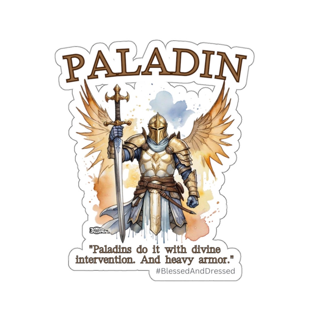 Dnd Paladin Hero Divine Intervention | Vinyl Kiss-cut Stickers - Etsy