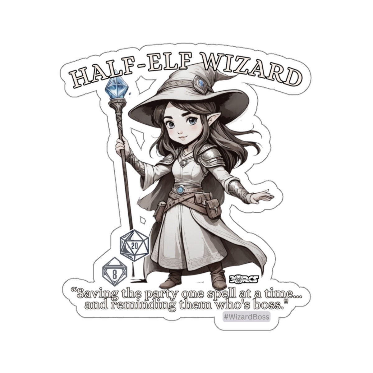 Unique Dnd Dungeons & Dragons | Half-elf Wizard | Wizard Boss | Vinyl ...