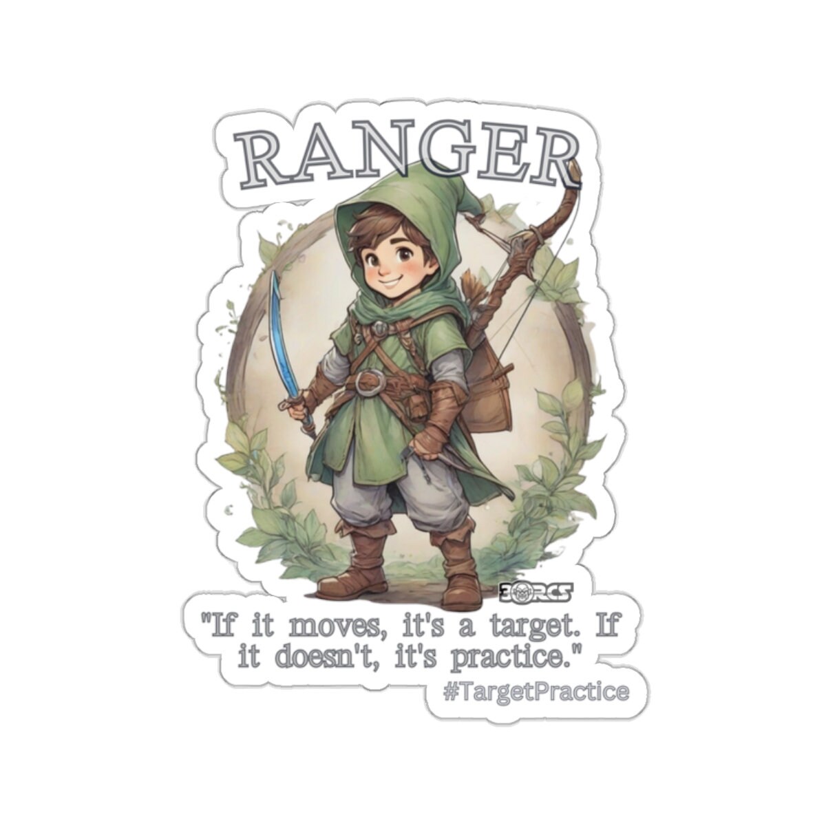 DND Dungeons & Dragons Ranger Class | Target Practice | Vinyl Kiss-cut ...