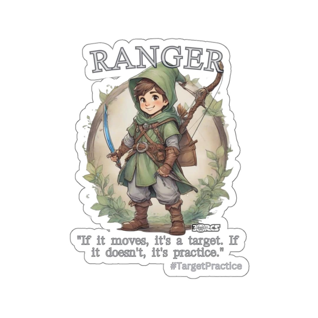DND Dungeons & Dragons Ranger Class | Target Practice | Vinyl Kiss-cut ...
