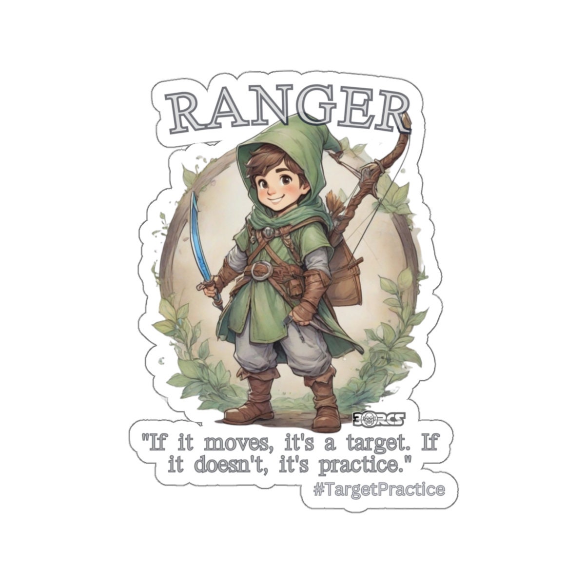 DND Dungeons & Dragons Ranger Class | Target Practice | Vinyl Kiss-cut ...