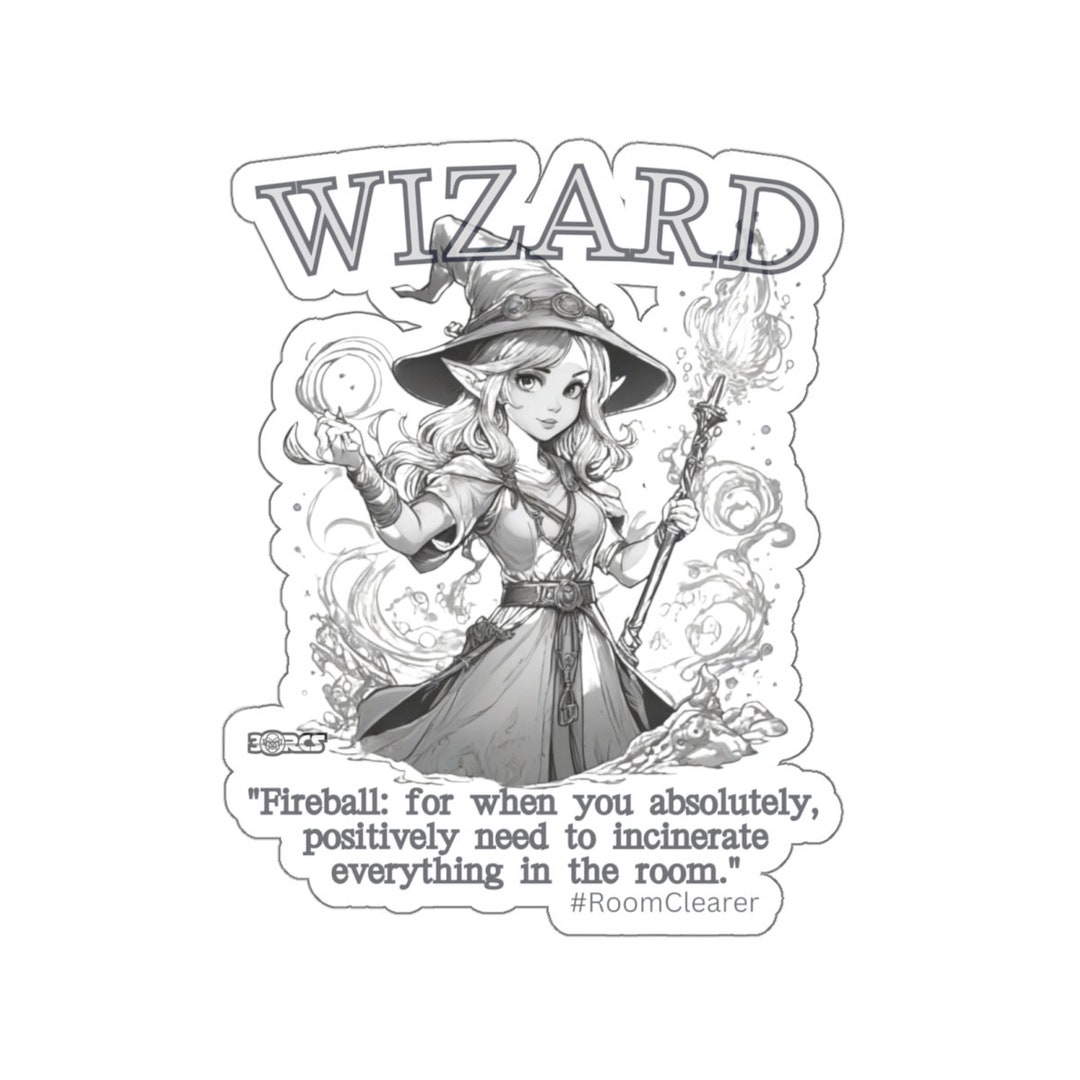 DND Dungeons & Dragons Wizard Female Character | Fireball | Vinyl Kiss ...