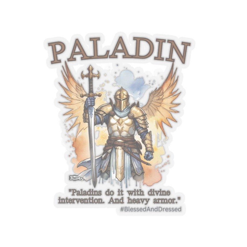 Dnd Paladin Hero Divine Intervention | Vinyl Kiss-cut Stickers - Etsy