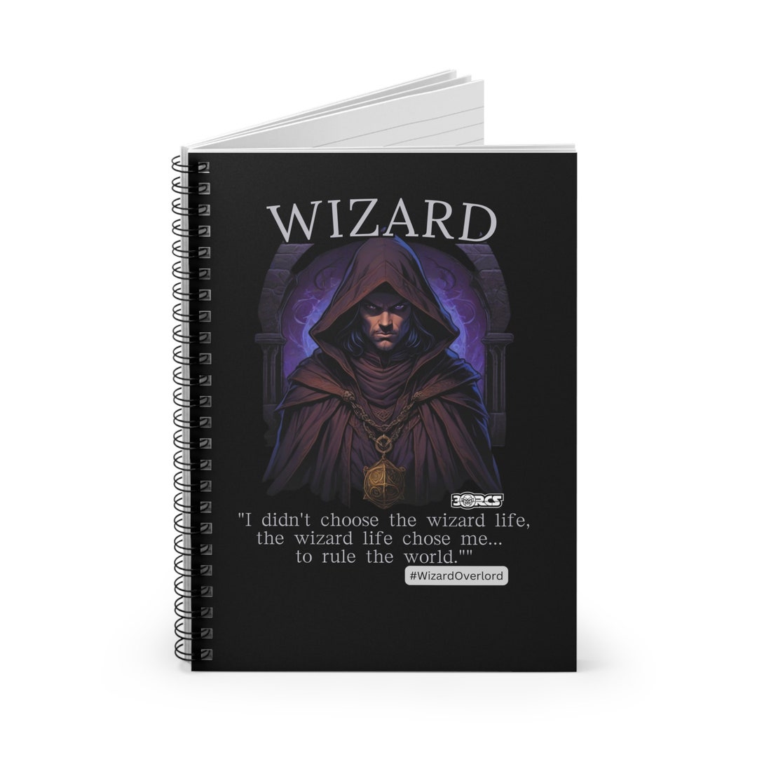 DND Dungeons & Dragons Wizard Arcane Master Wizard Life Spiral Notebook ...