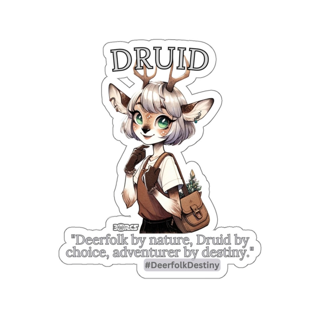 DND Dungeons & Dragons | Druid | Deerfolk Destiny | Vinyl Kiss-cut ...