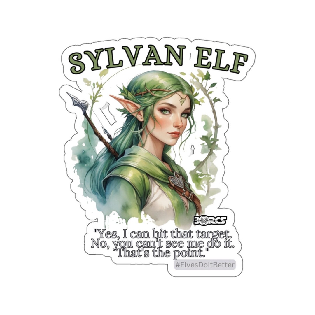 DND Dungeons & Dragons Sylvan Elf Elves Do It Better Vinyl Kiss-cut ...