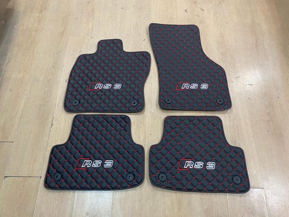 Luxury Leather Car Mats for Audi RS3 8V 2013 2020 Set of 4 Made to Order Etsy
