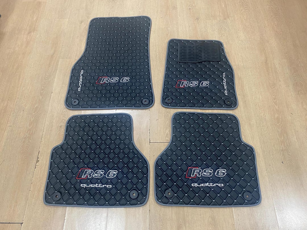Luxury Leather Car Mats for Audi RS6 C8 2019 - 2024 RHD , Set of 4 ...