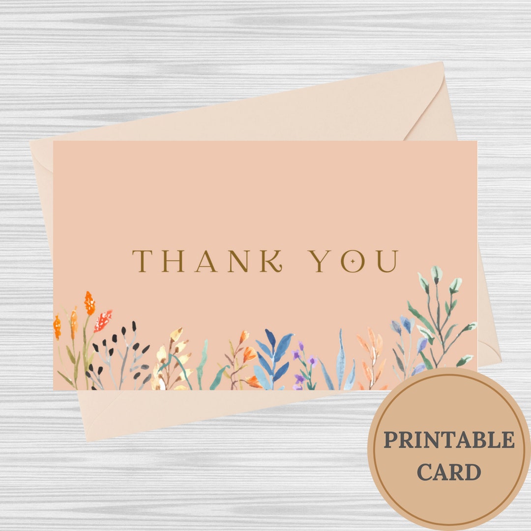 Printable Thank You Card Minimal Thank You Card Minimal Thank You Card ...