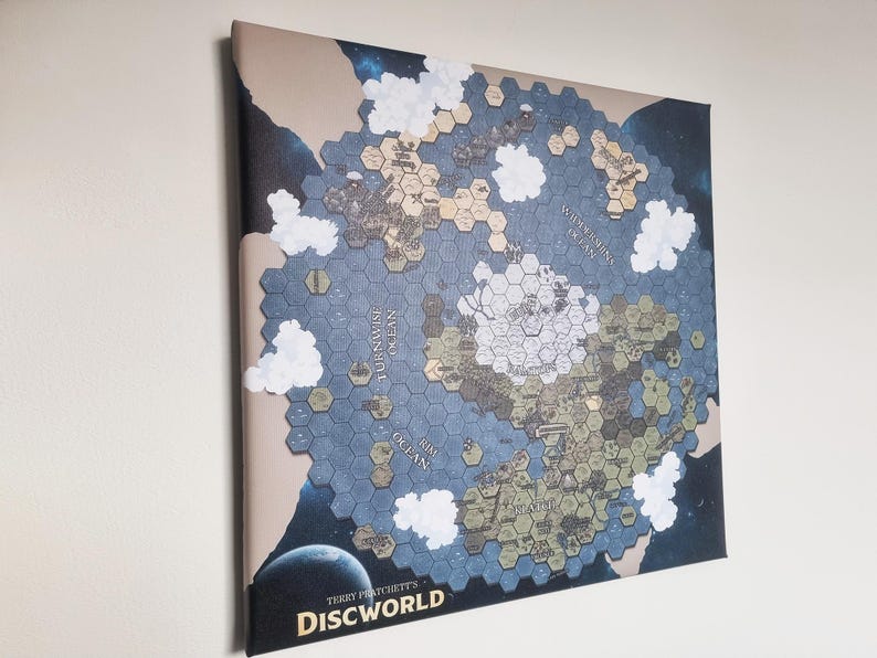 Terry Pratchett Discworld 8 Bit Style World Map - Etsy