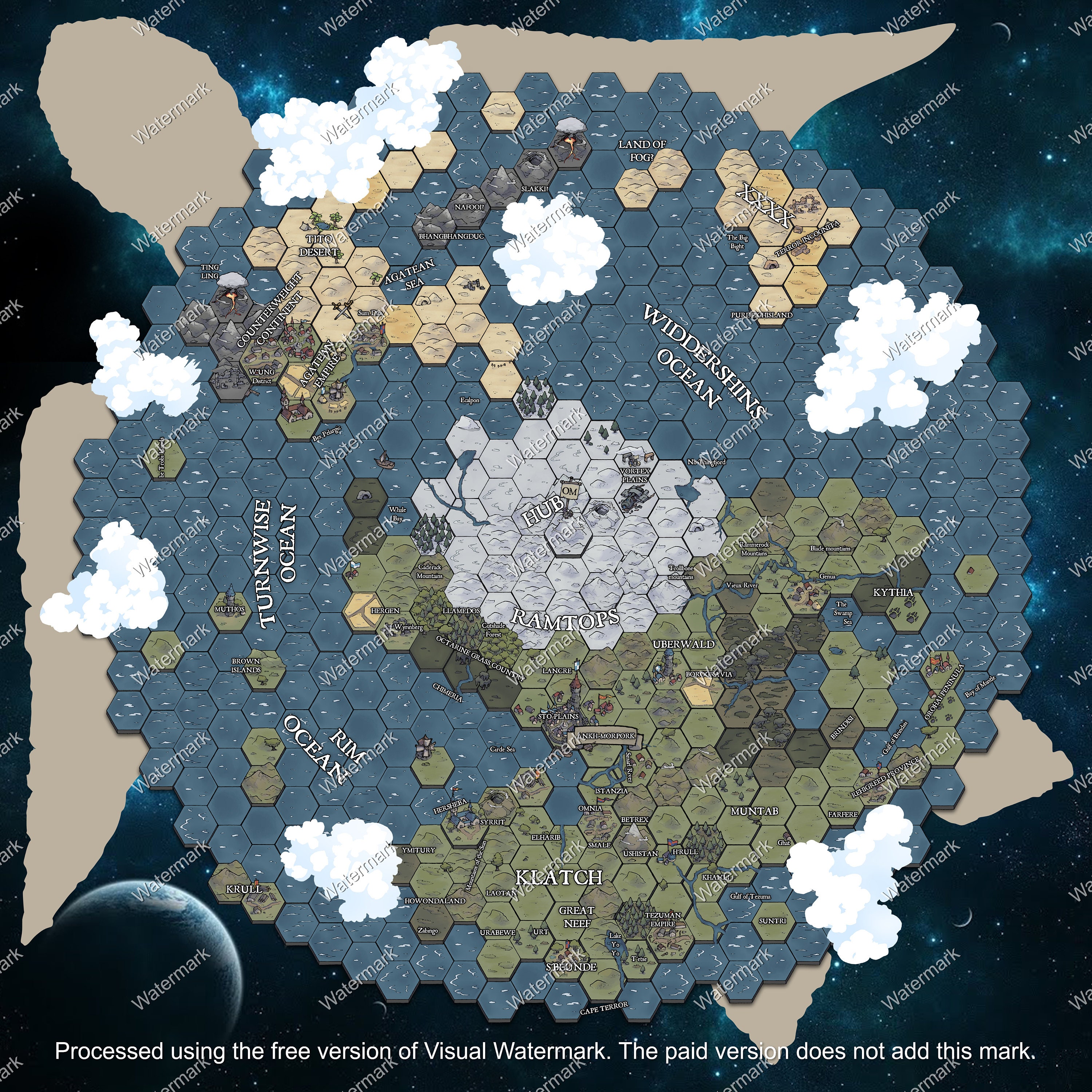 Terry Pratchett Discworld 8 Bit Style Mapp - Etsy