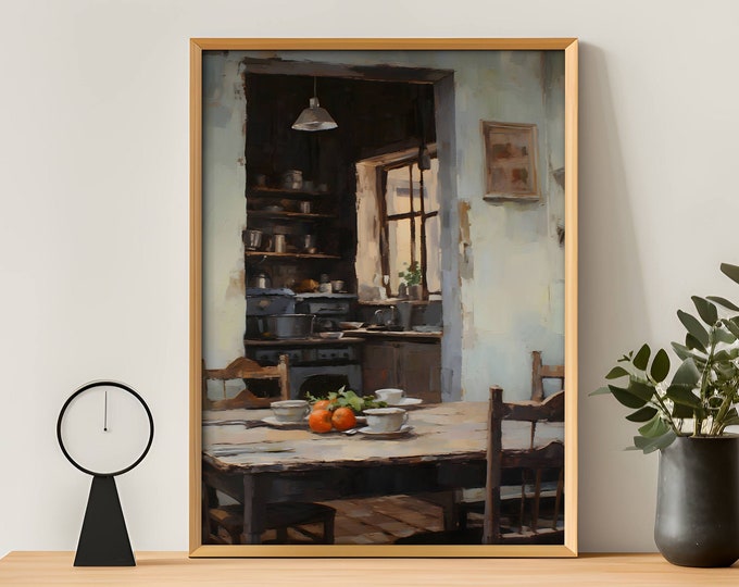 Vintage Matte Oil Painting Poster, Printed Oil Painting Art Poster ...