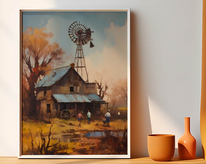 Vintage Matte Oil Painting Poster, Printed Oil Painting Art Poster ...