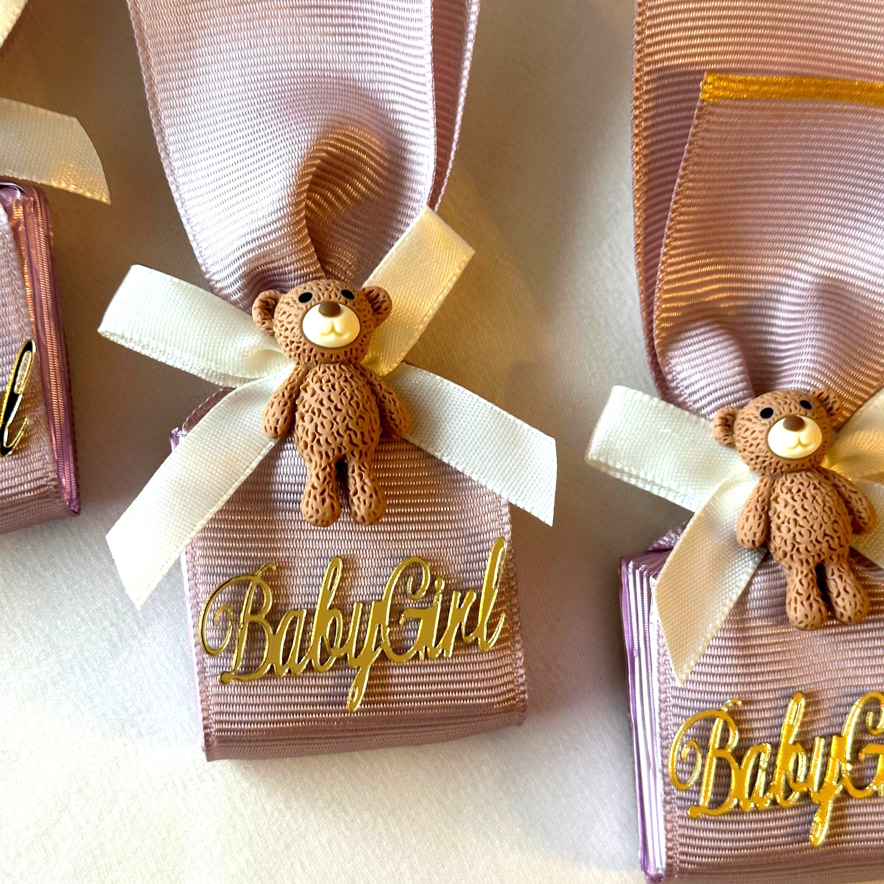 Teddy Bear Baby Shower Chocolate Favor, Baby Girl Chocolate, Baby Boy ...