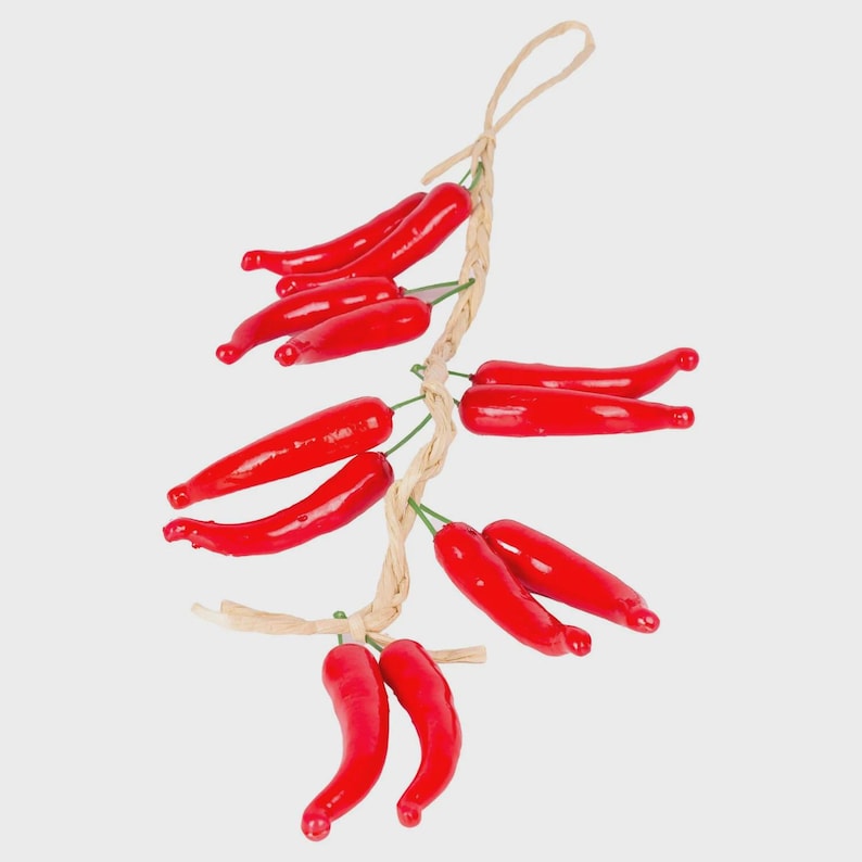 Faux Red Chili Pepper Bunch: Kitchen Wall Decor (23.6 In) - Etsy