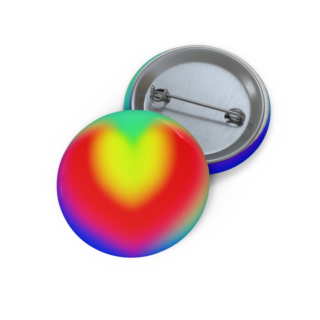 Pride Month Button, Pride Pin, Rainbow Hearts, Pride Month 2024 ...