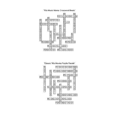Crossword Puzzle 101 Through the 90sto 00s Largr Printvol 2PDF Download ...