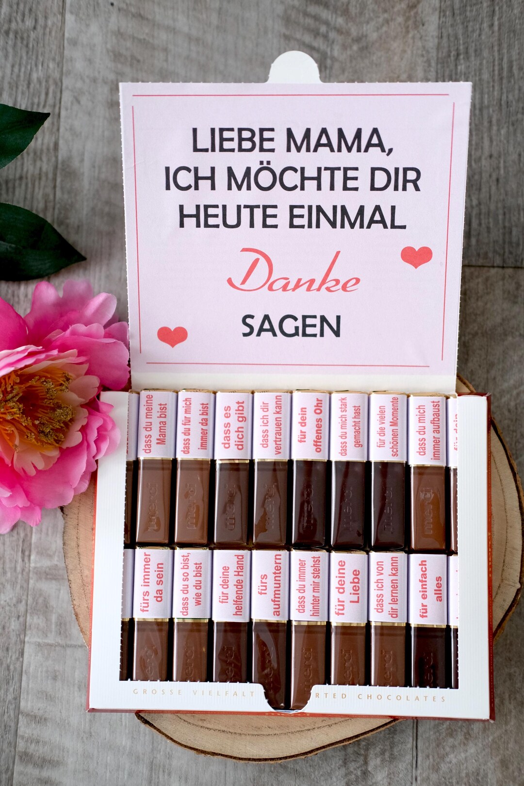 Merci Board Gift, Mother's Day, Gift for Mom, Thank You Mom, Love You ...