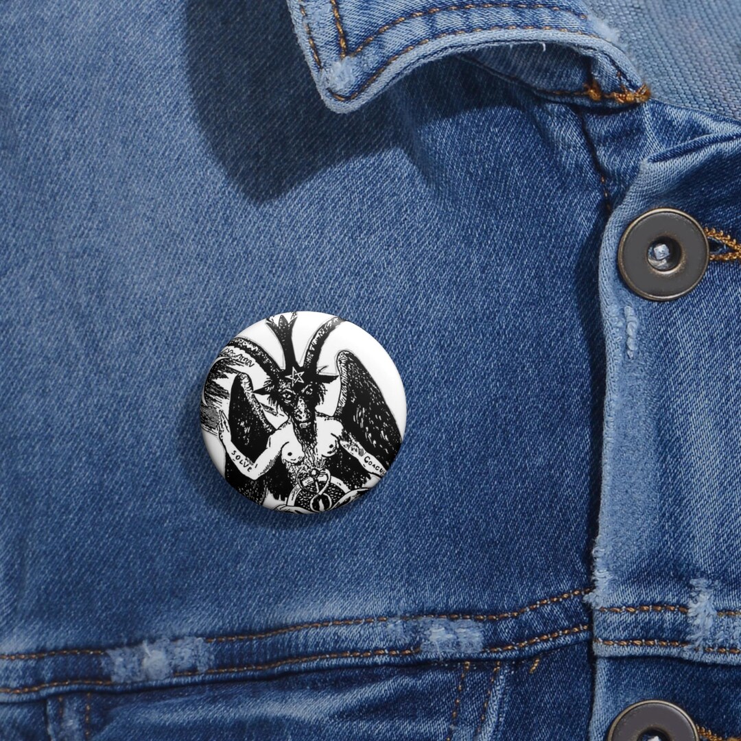 Baphomet Button Pin Occult Inspired Accessory - Etsy