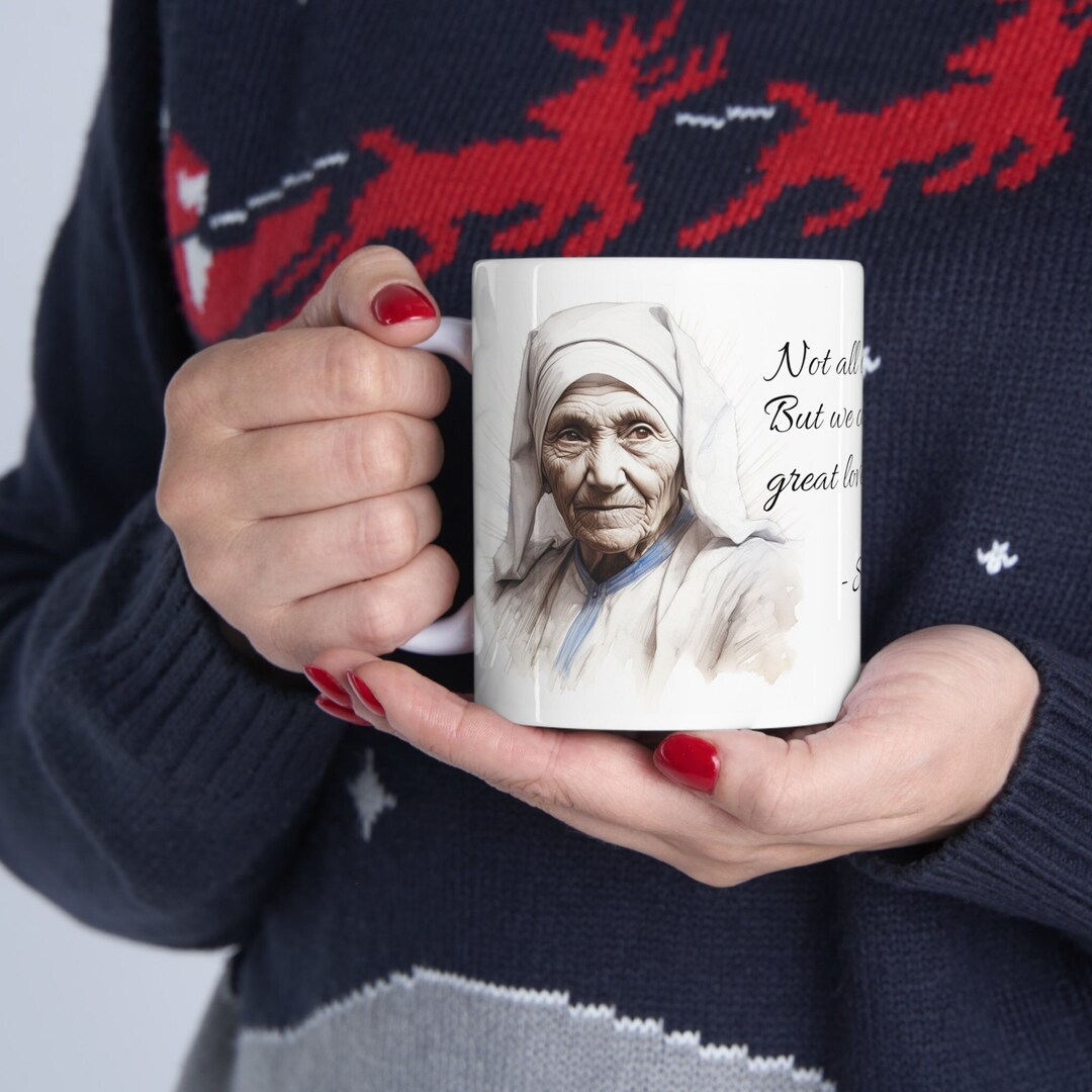 St. Mother Teresa Mug, Catholic Mugs, Saint Mugs, Catholic Gifts, 11 Oz ...