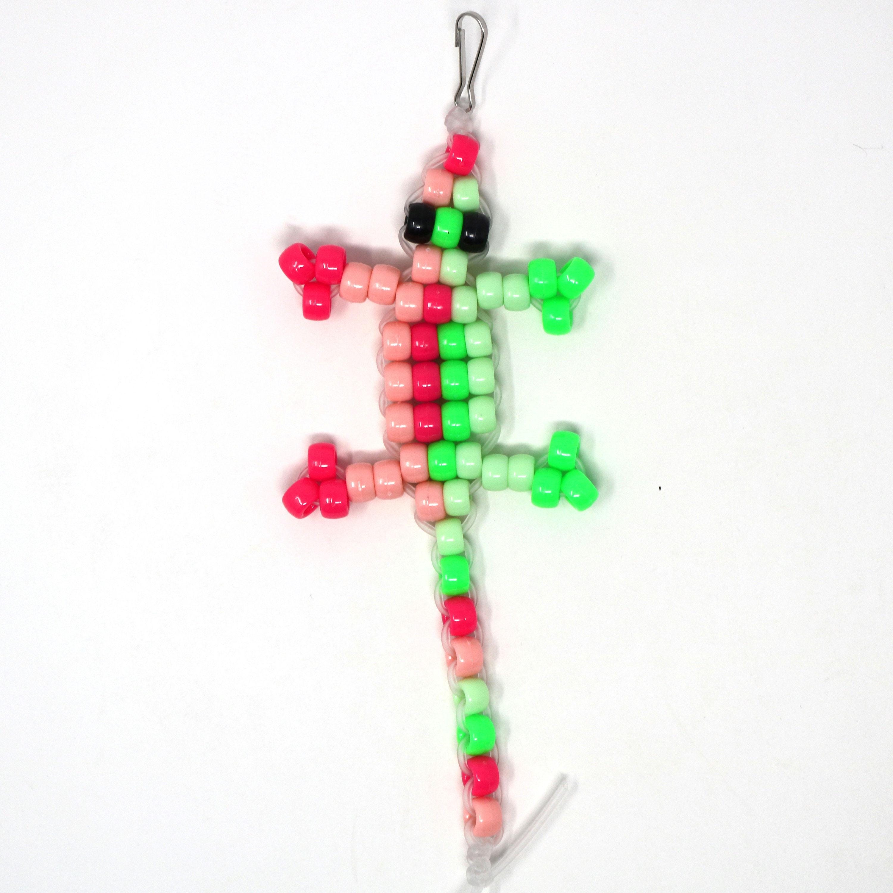 Beaded Lizard / Gecko Keychain Pony Bead 90s Y2K Nostalgia Millennial ...