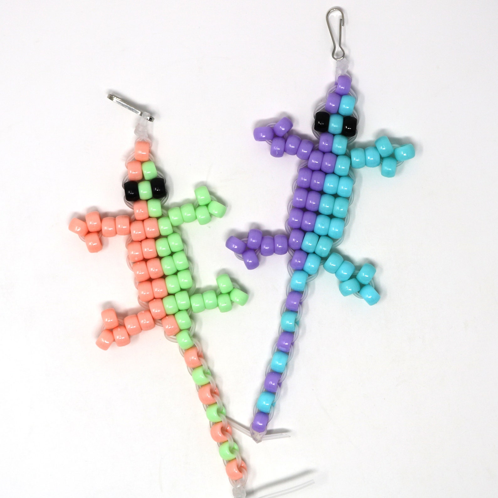 Beaded Lizard /gecko Keychain Pony Bead 90s Baby Y2K Nostalgia ...