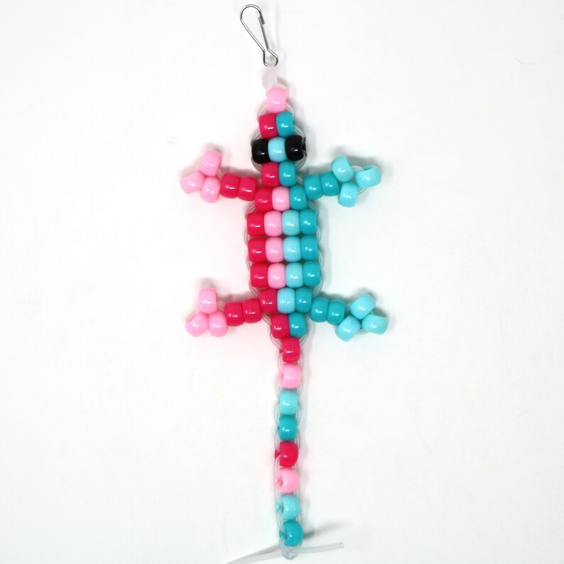 Beaded Lizard / Gecko Keychain Pony Bead 90s Y2K Nostalgia Millennial ...