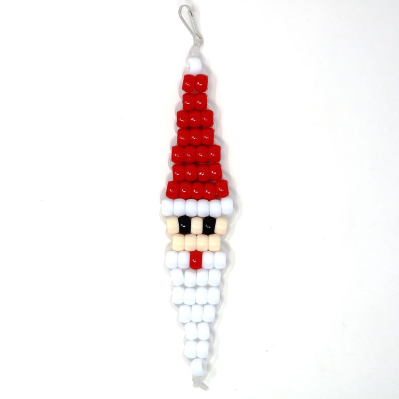 Beaded Christmas Keychain Gift Tag / Santa Reindeer Rudolph Nutcracker ...