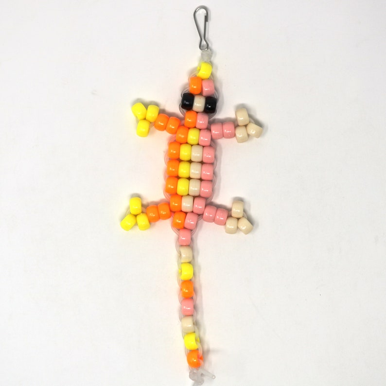 Beaded Lizard / Gecko Keychain Pony Bead 90s Y2K Nostalgia Millennial ...