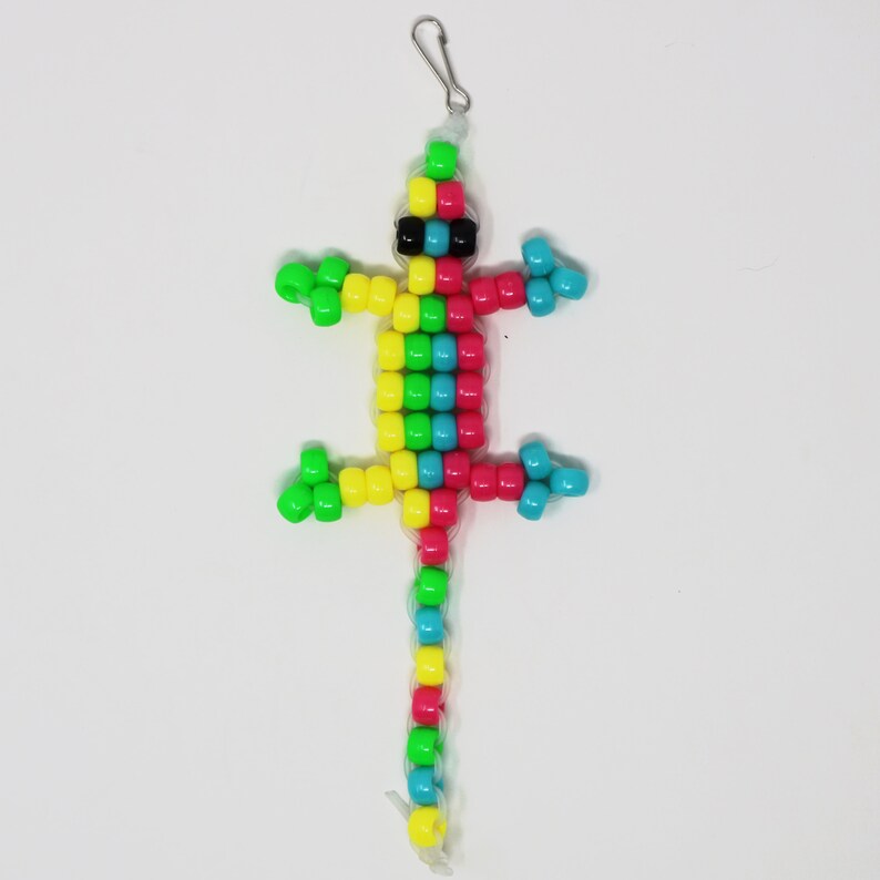 Beaded Lizard / Gecko Keychain Pony Bead 90s Y2K Nostalgia Millennial ...