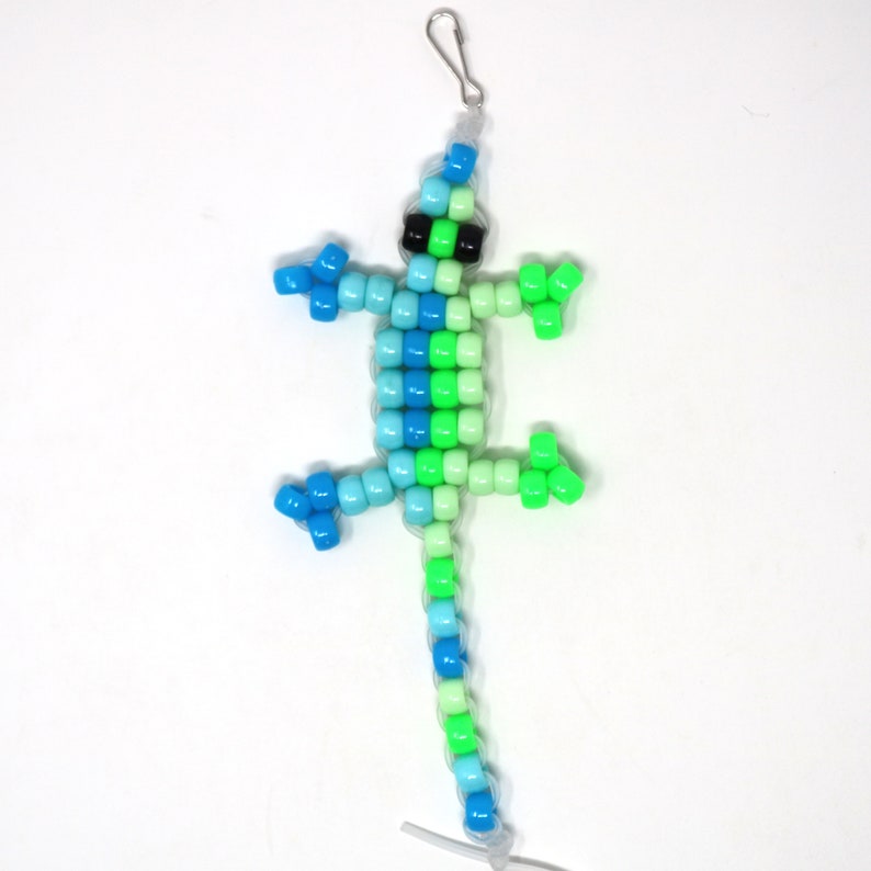 Beaded Lizard / Gecko Keychain Pony Bead 90s Y2K Nostalgia Millennial ...