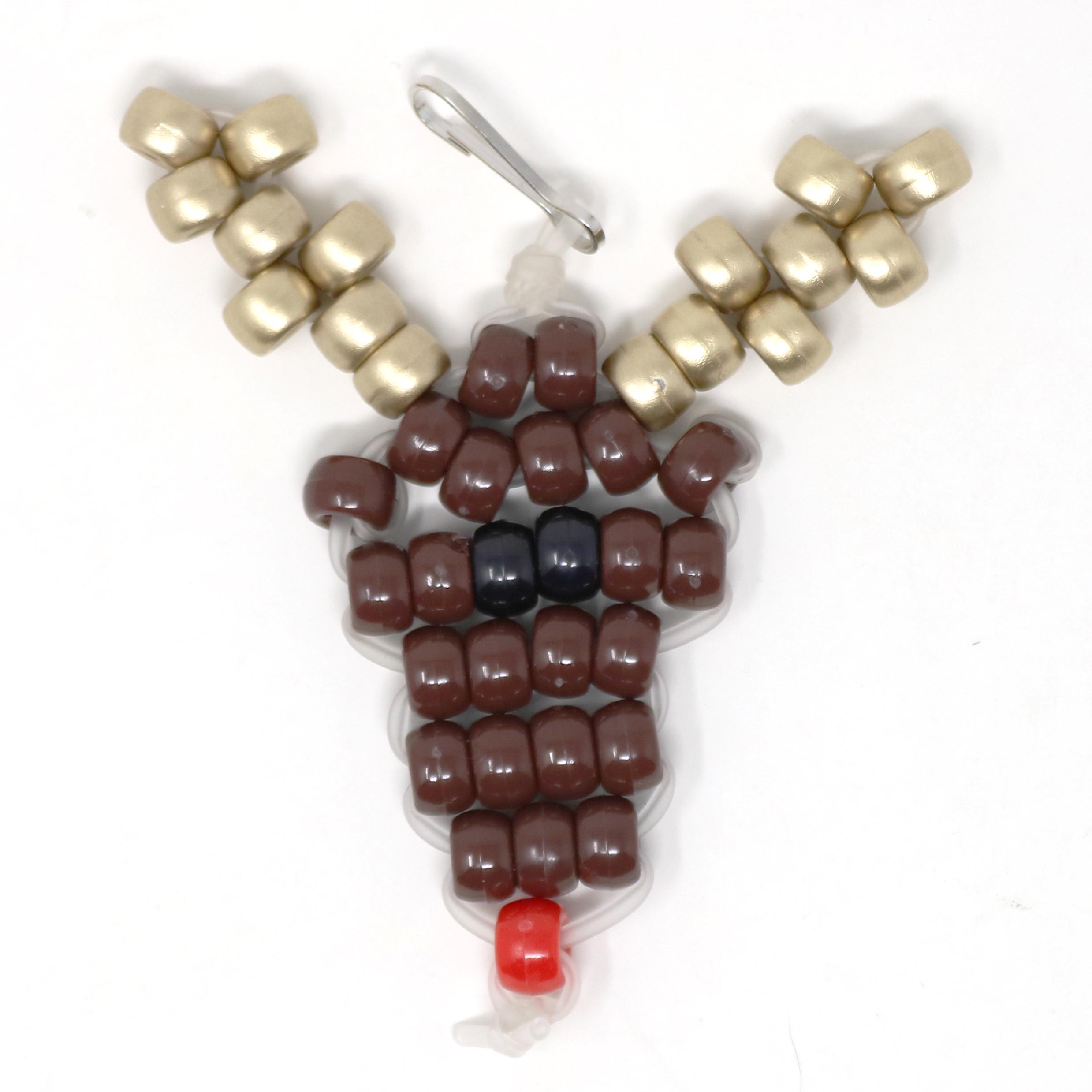 Beaded Christmas Keychain Gift Tag / Santa Reindeer Rudolph Nutcracker ...