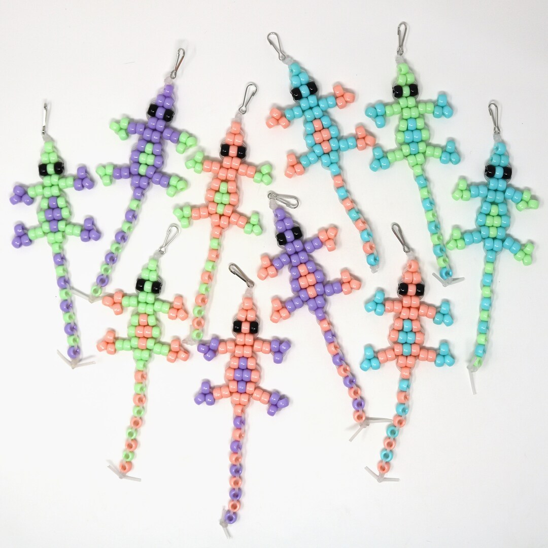 Beaded Lizard / Gecko Keychain Pony Bead 90s Baby Y2K Nostalgia ...
